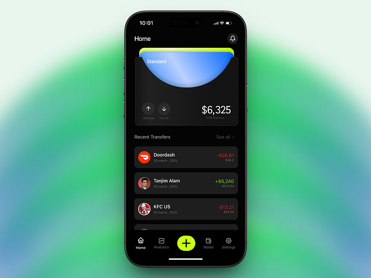 Phospay - Mobile Banking & Analytics App UI (Dark Mode) by Tanjim alam ...