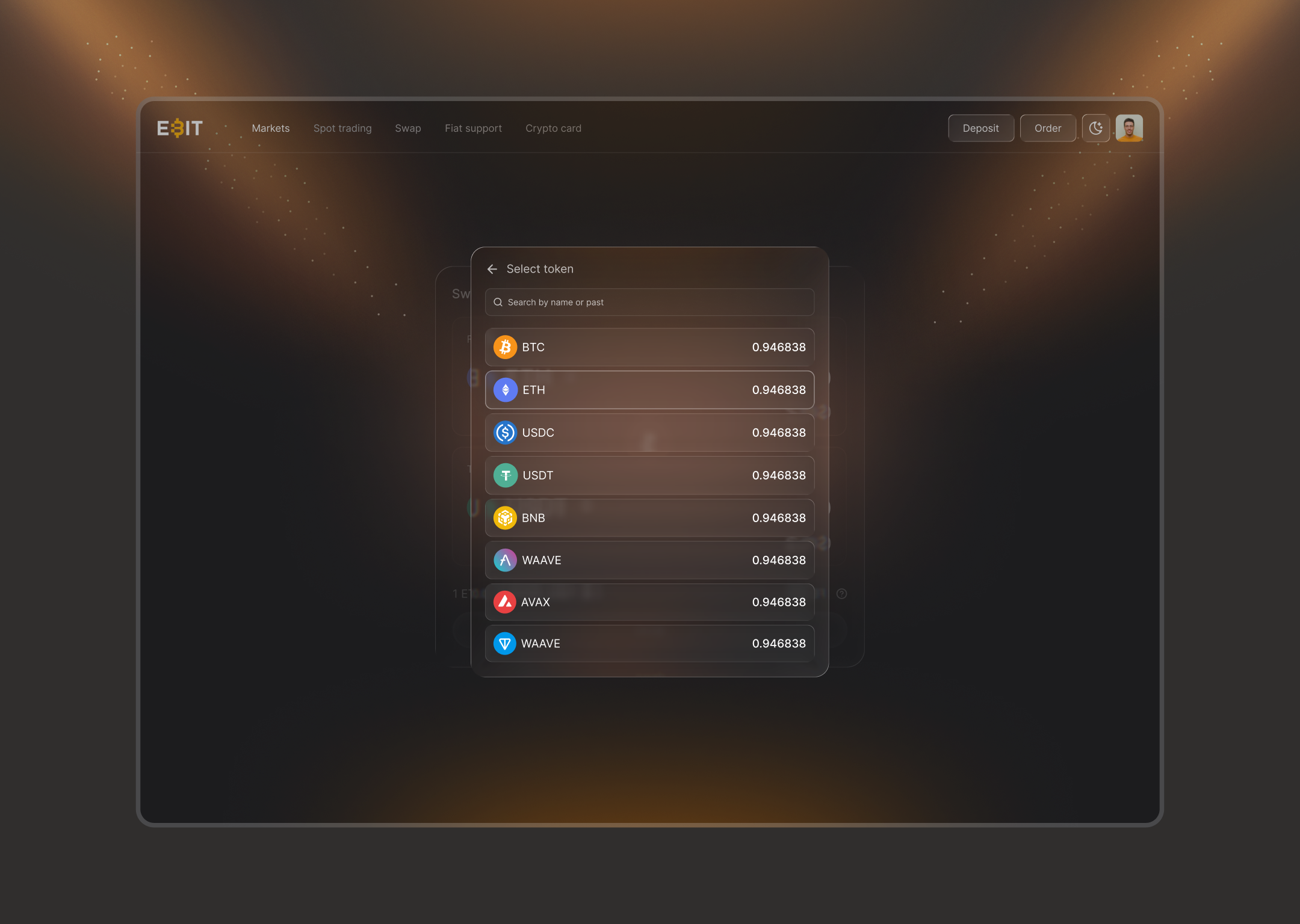 Crypto swap by Masum Billah on Dribbble