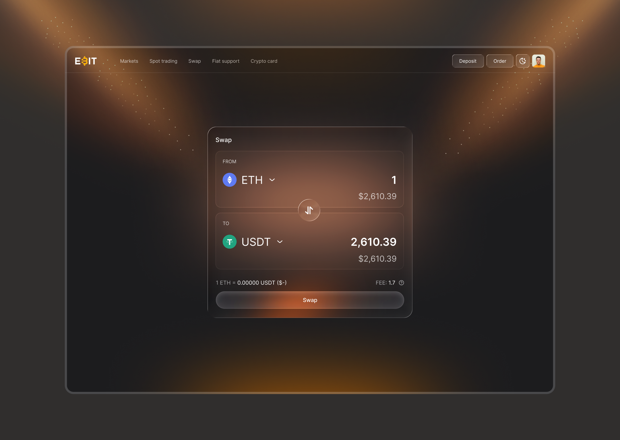 Crypto swap by Masum Billah on Dribbble