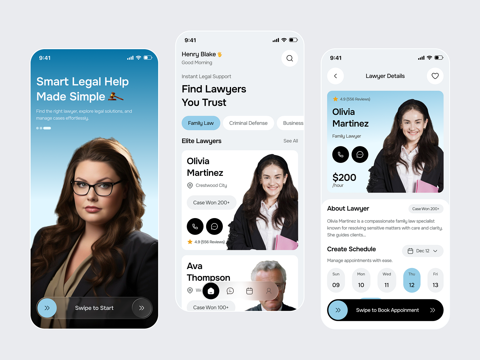 Legal Services Mobile App Design - Smart Justice by Abu Hasan Emon on ...