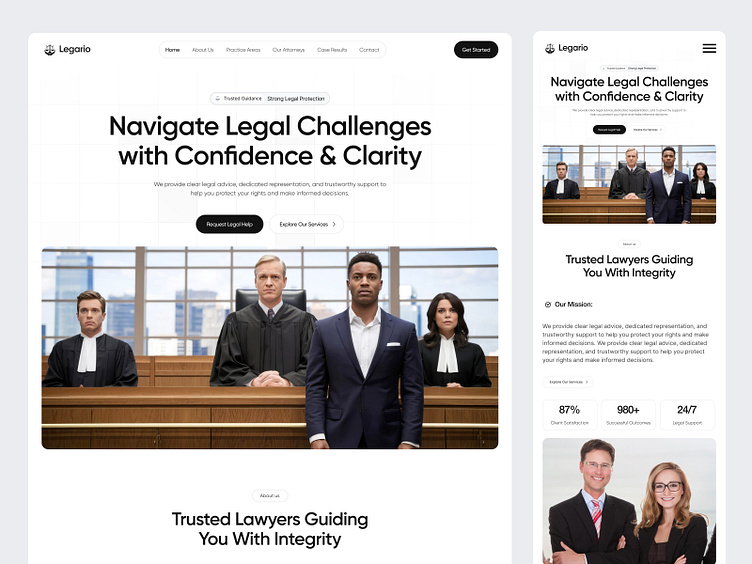 Law firm Website by Oripio UI/UX on Dribbble