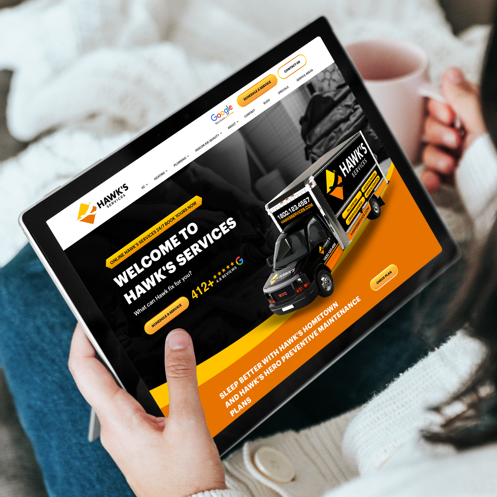 HAWK'S - Services Website by fox_webtech on Dribbble