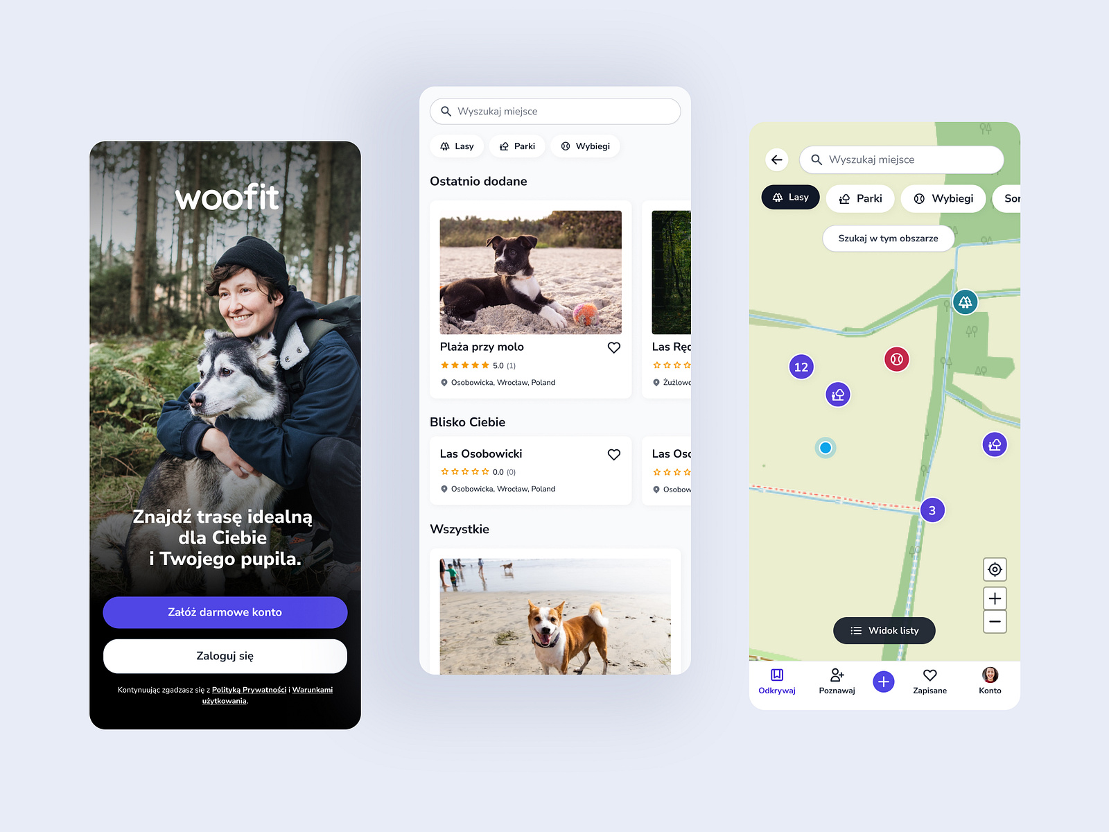 Woofit - mobile app by Estera Marczewska on Dribbble