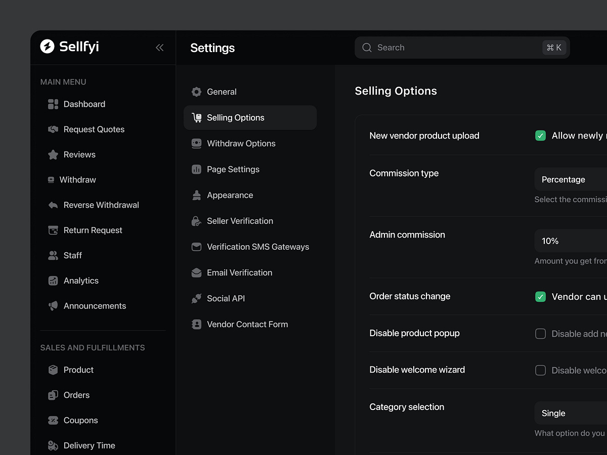Double Sidebar Settings 🤌🏻 by Ahmed Safayet on Dribbble