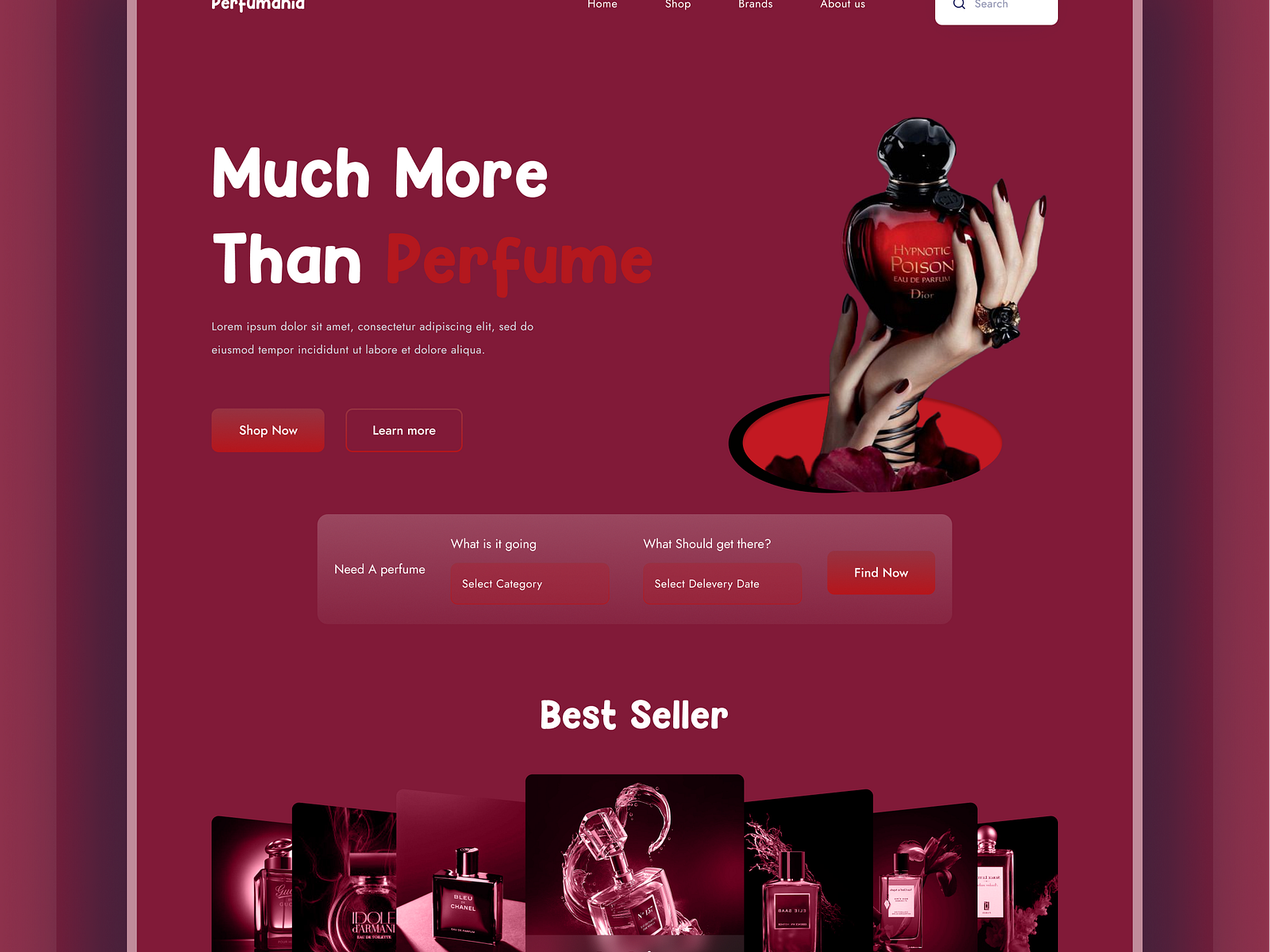 Perfume Website Design By Efat Ahmed On Dribbble