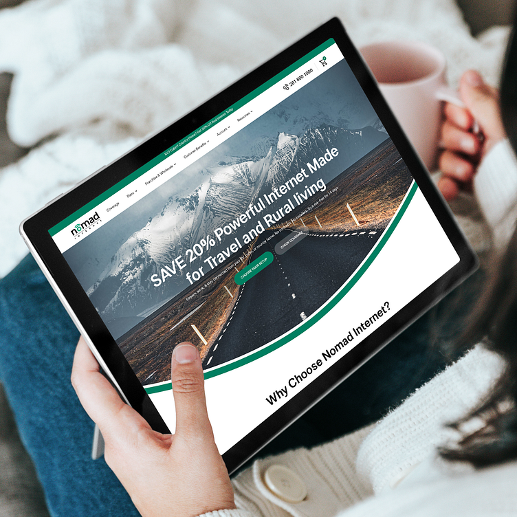 NOMAD - Internet Connection Service Website by fox_webtech on Dribbble