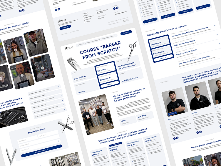 Barbering Academy Website by Zorya Agency on Dribbble