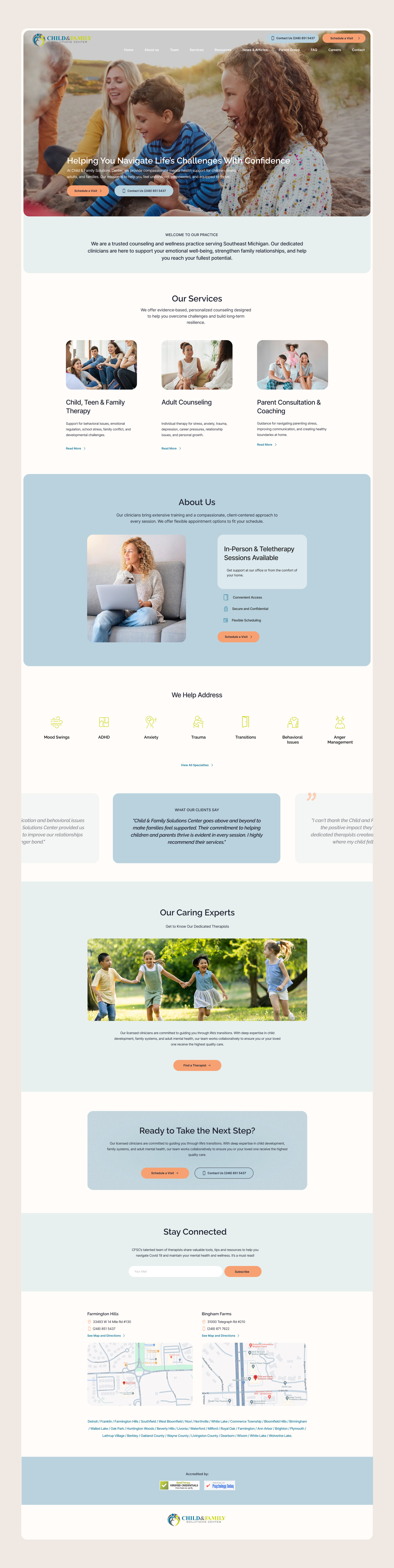 Mental health website redesign by Anjička Aleksić on Dribbble