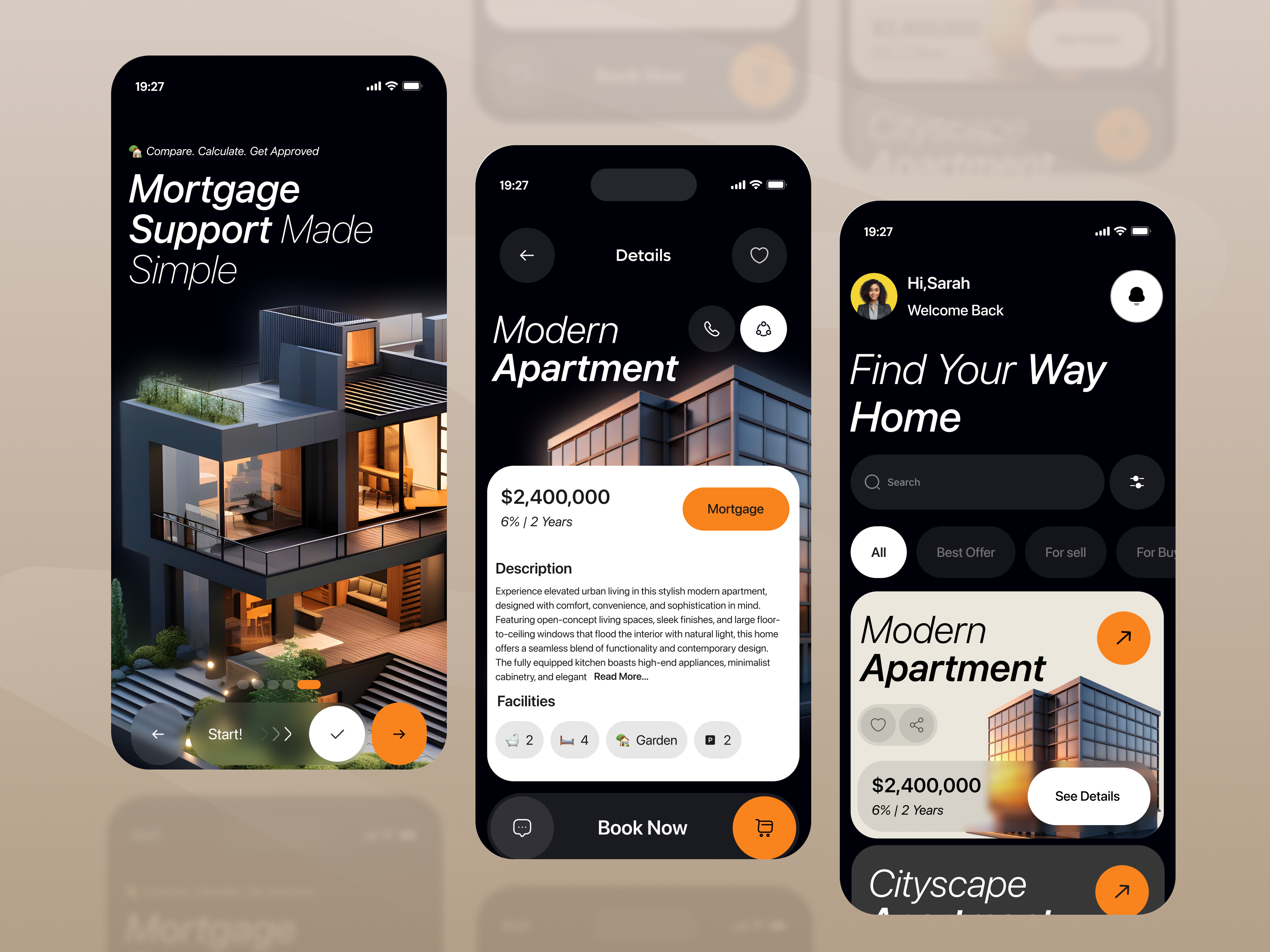 Real state application mobile ui design by Roohi Koohi on Dribbble