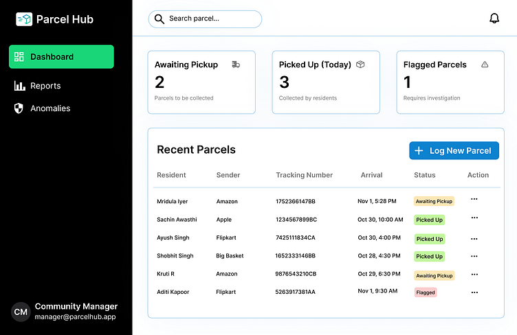 Parcel Hub: Parcel Management app by Kajol on Dribbble
