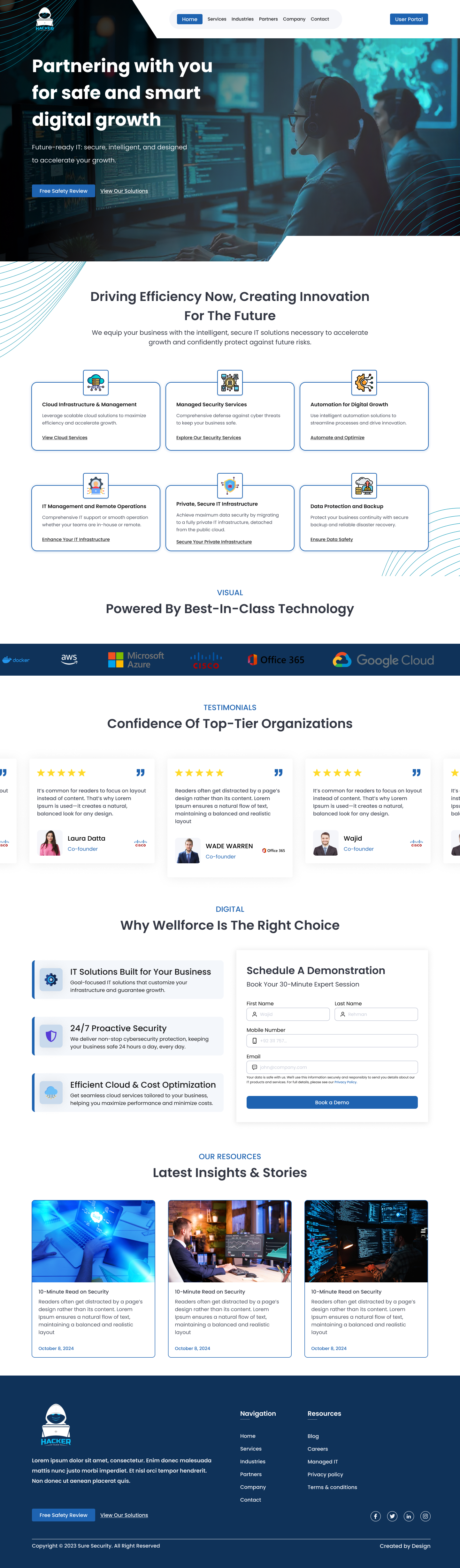 cyber Security Website design by Wajid ur Rehman on Dribbble