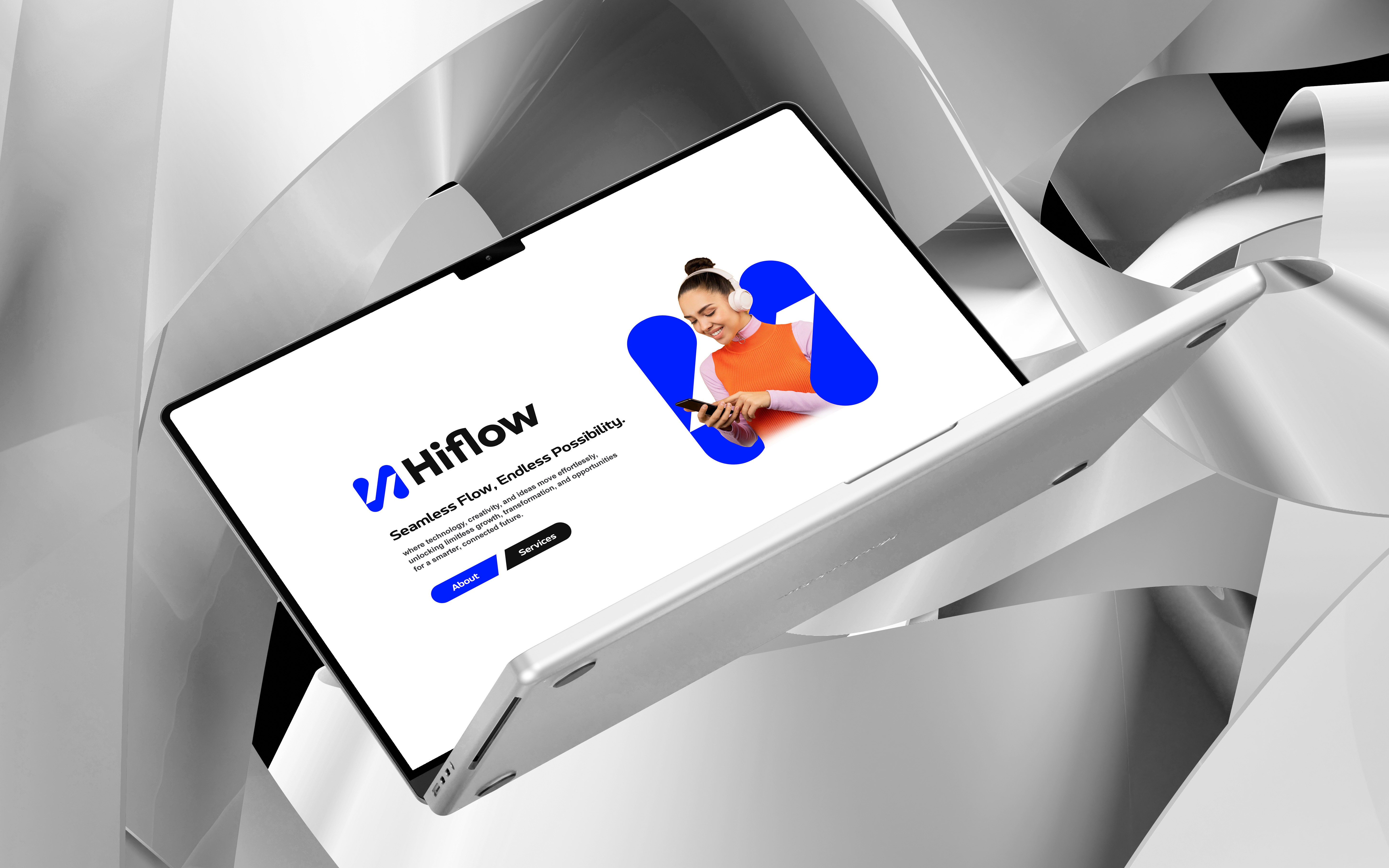 Hiflow - H logo, H letter, Modern tech, UI, AI, App, Website by Sohan ...