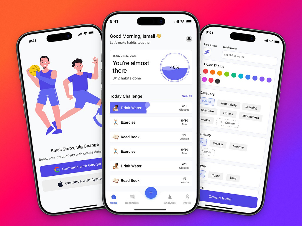 Habit Tracker App UI, Build Better Habits Daily by Md. Ismail Molla on ...