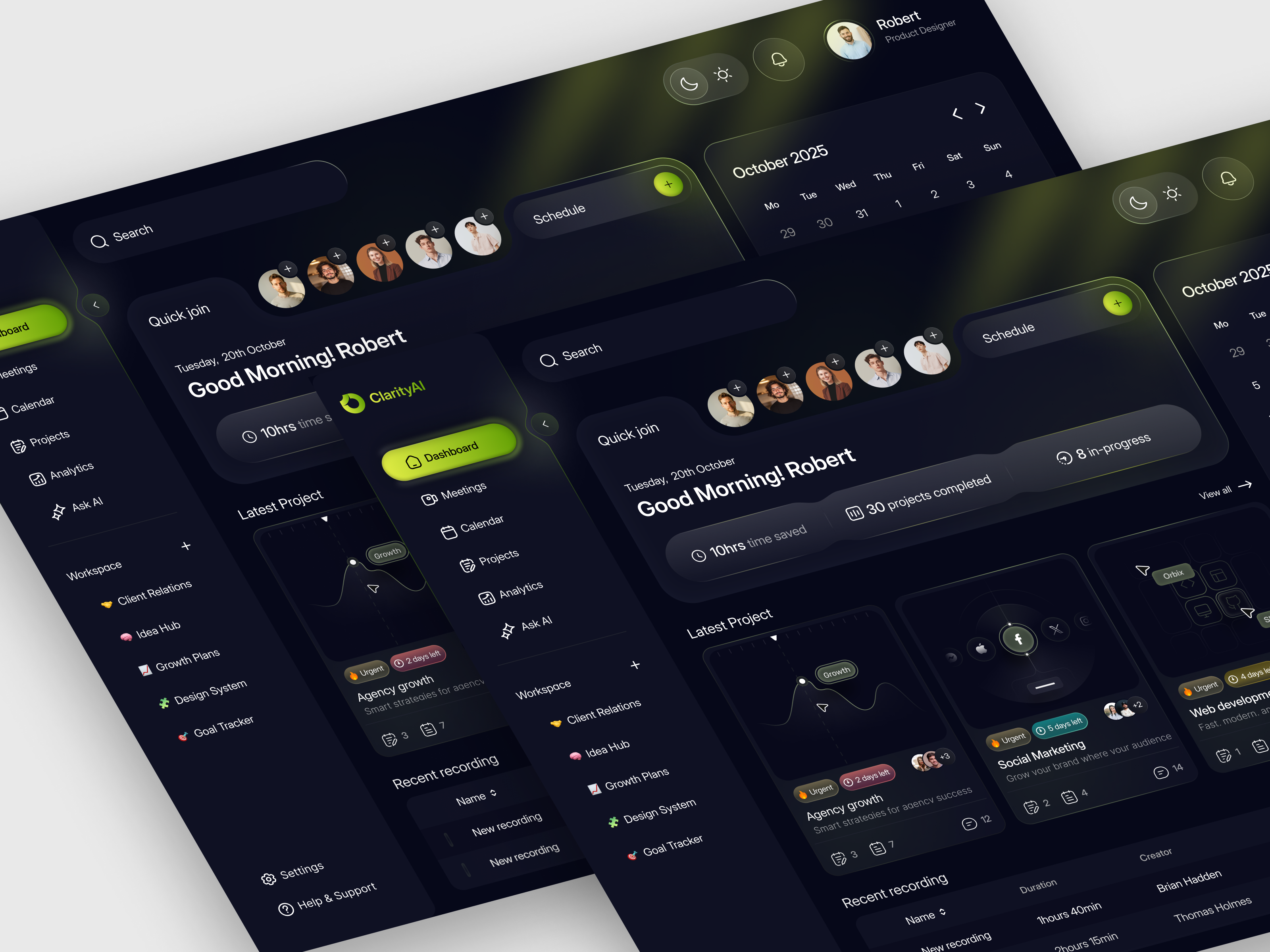 Project & Team Management Dashboard by Orbix Studio – SaaS Dashboard ...