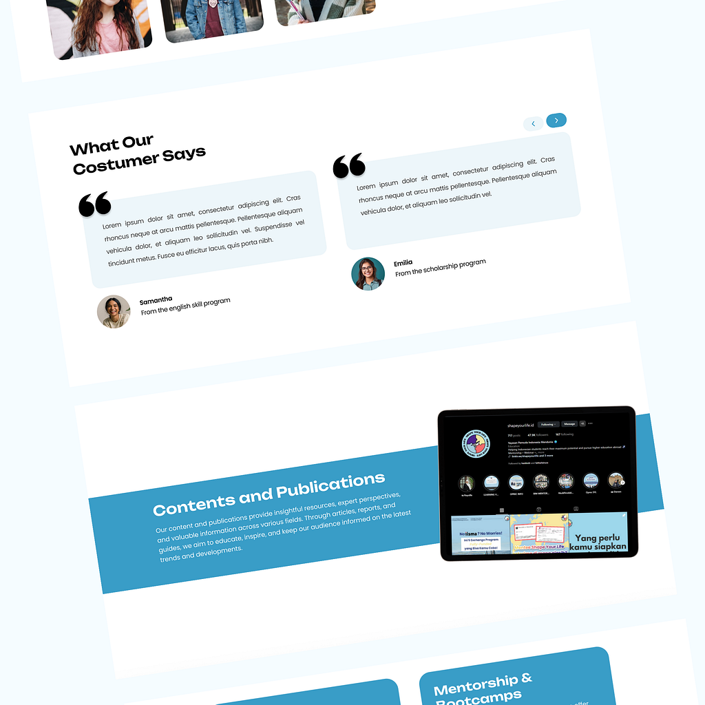 Homepage Re-design by Andini Yusmanika on Dribbble