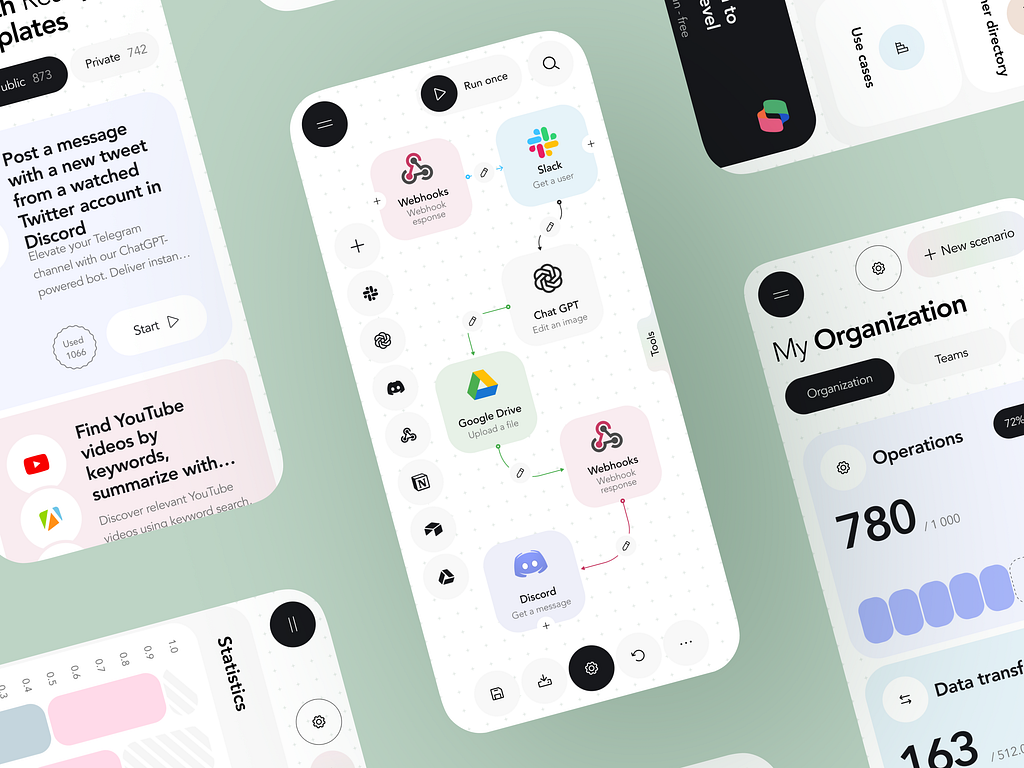 Automation Workflow Mobile App UI by Nixtio on Dribbble