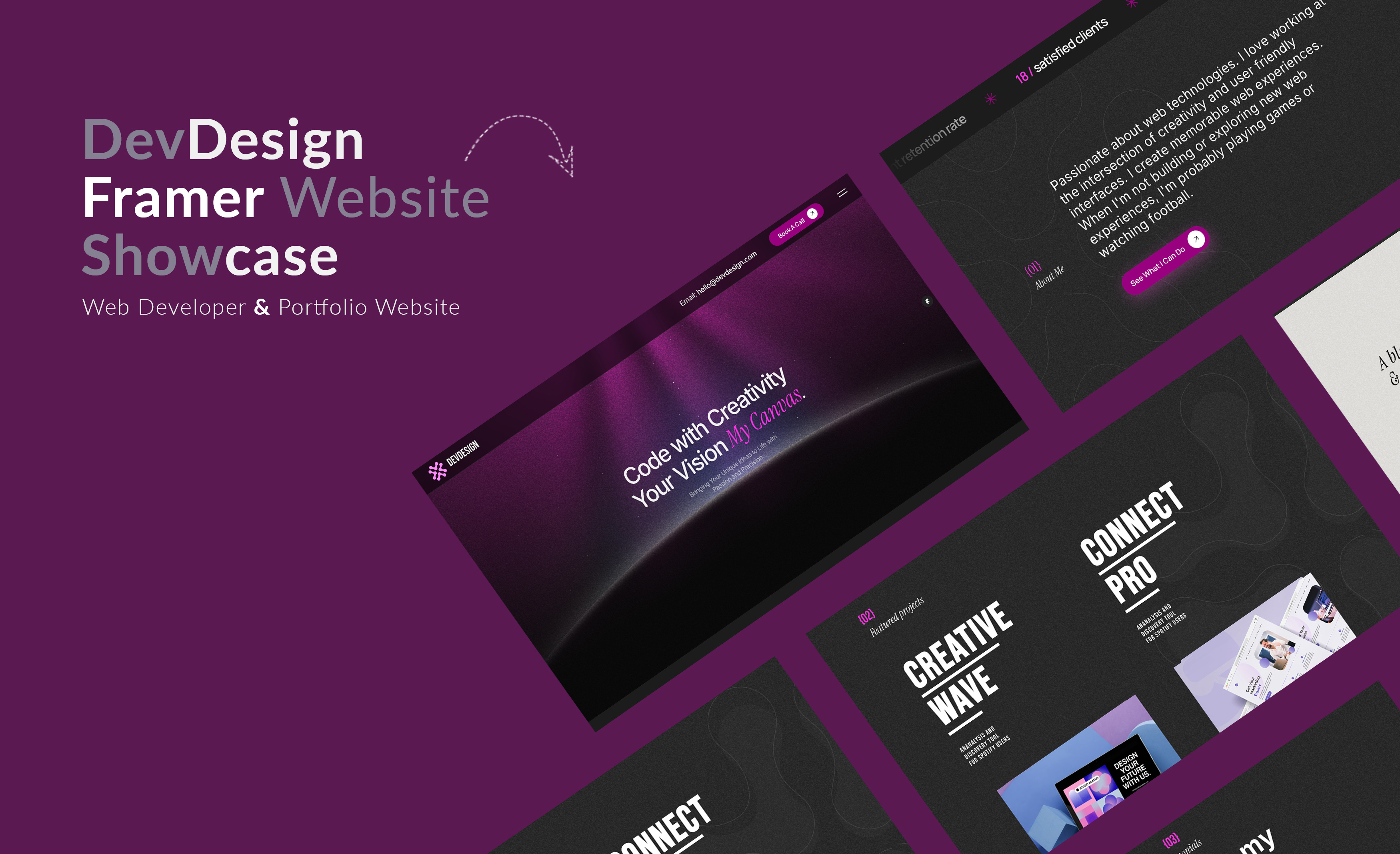 DevDesign Framer Website Design & Development by FrameWiz on Dribbble