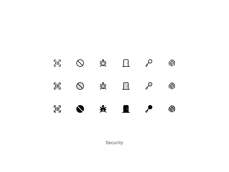 Security Icons by Stylokit on Dribbble