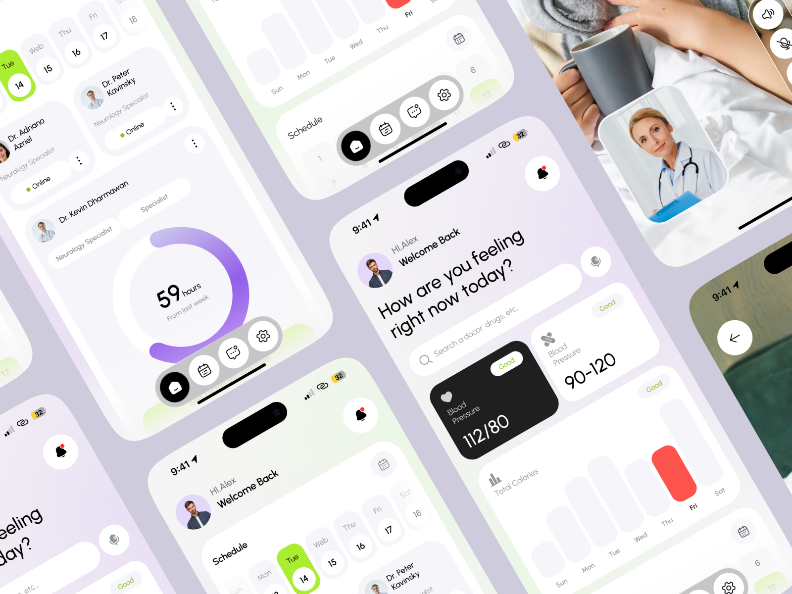 Healthcare Mobile App UI by Tapu on Dribbble