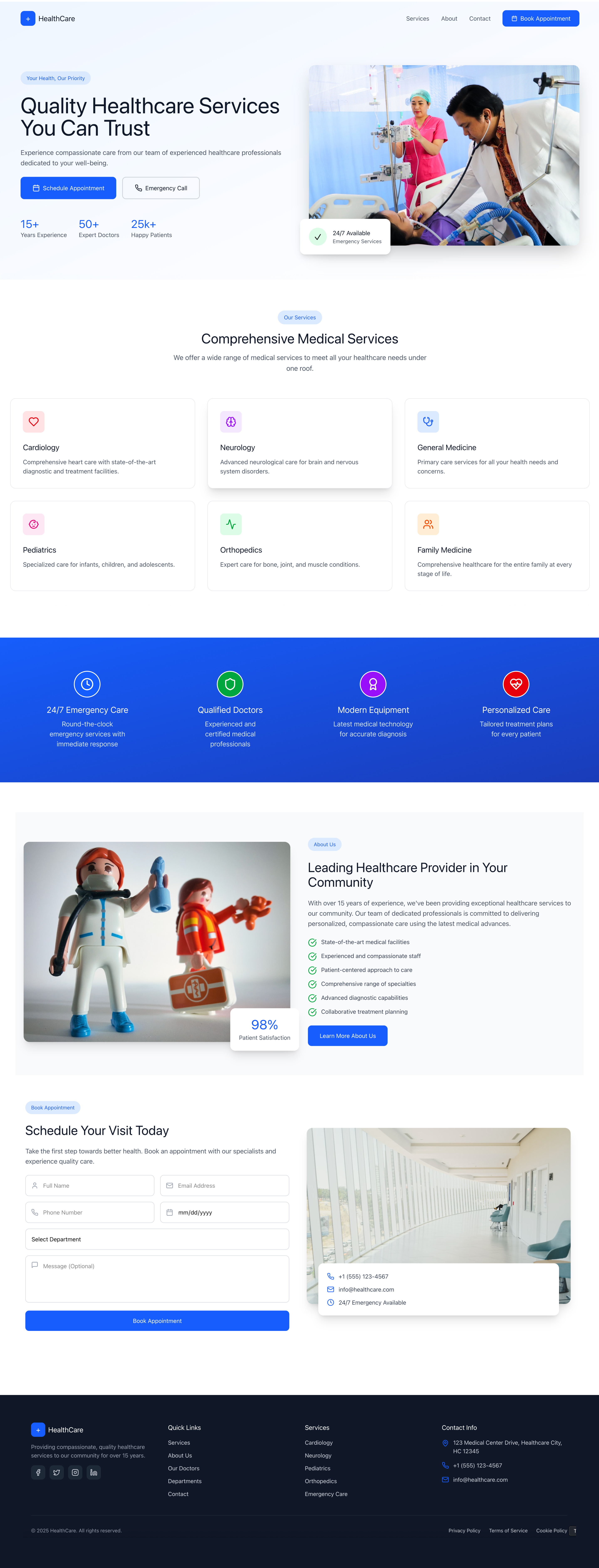 Design for Trust: Healthcare Services Landing Page by Bitmate Studio on ...