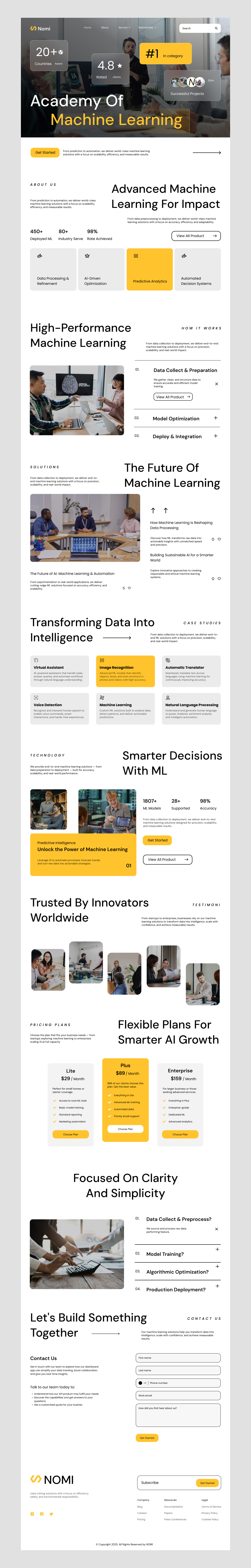 Machine Learning Landing Page by Stylin UI for Stylin Studio on Dribbble
