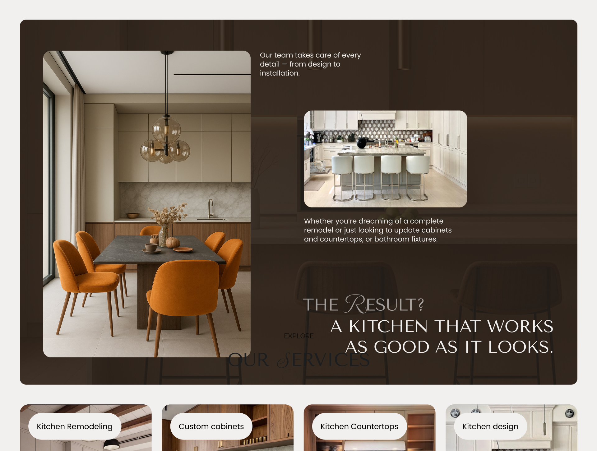 Interior Design Studio Website ui design by Liza Halbayeva on Dribbble