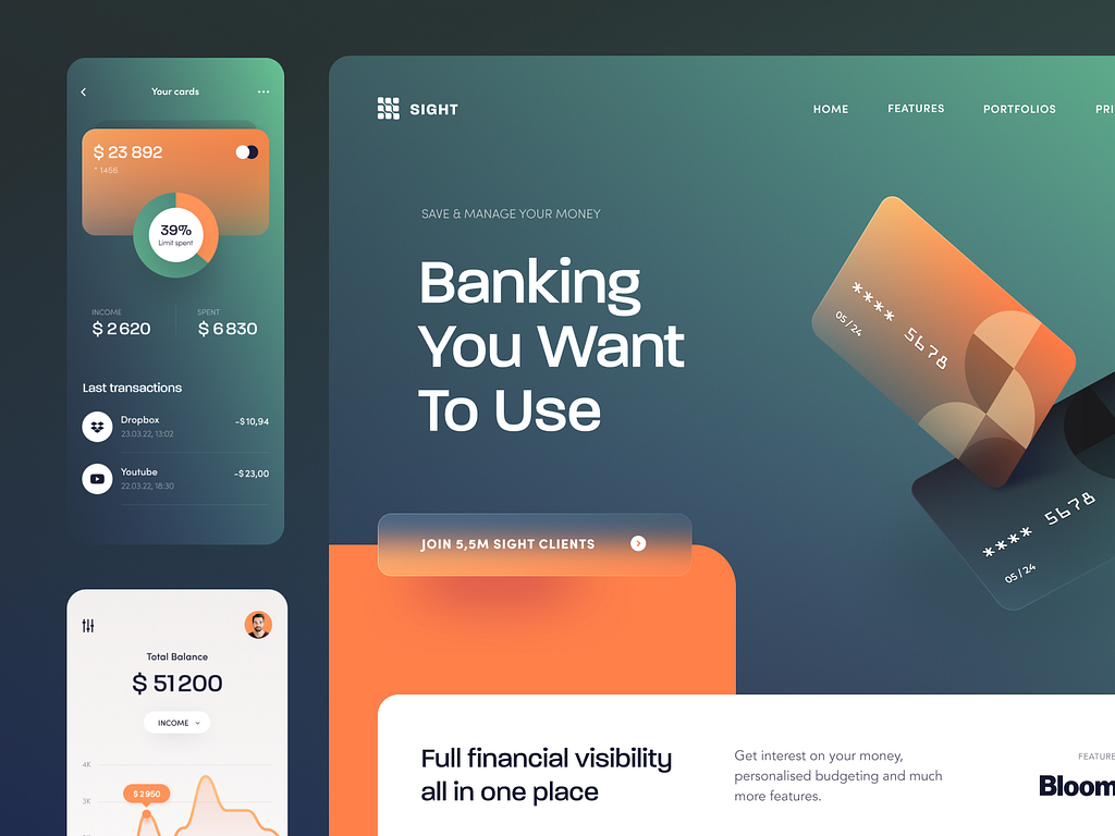 Sight Banking Mobile App Design Ios Android Ux Ui Designer By Halo