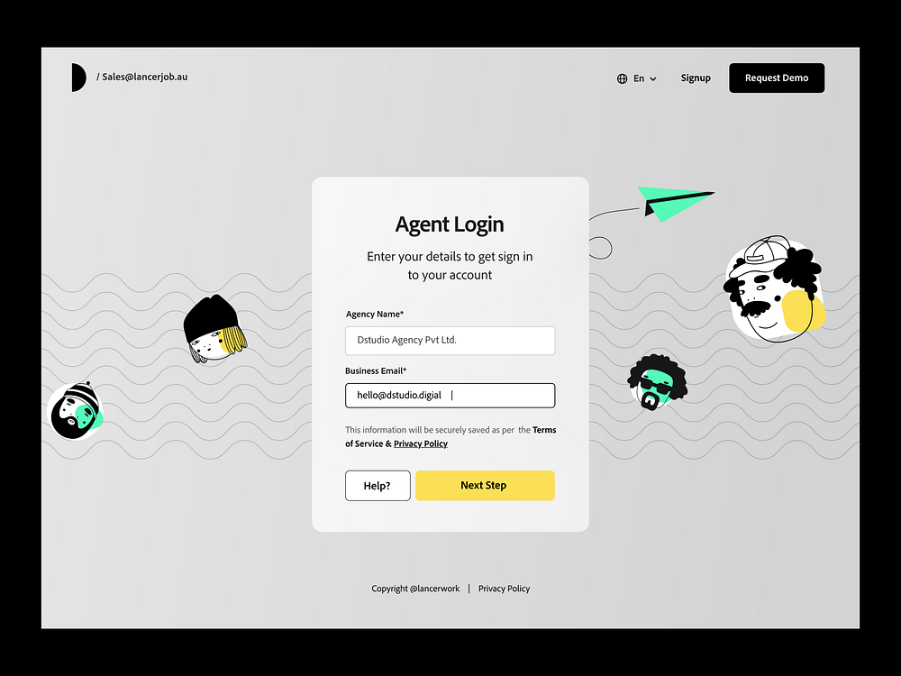 Login UI by DStudio® on Dribbble