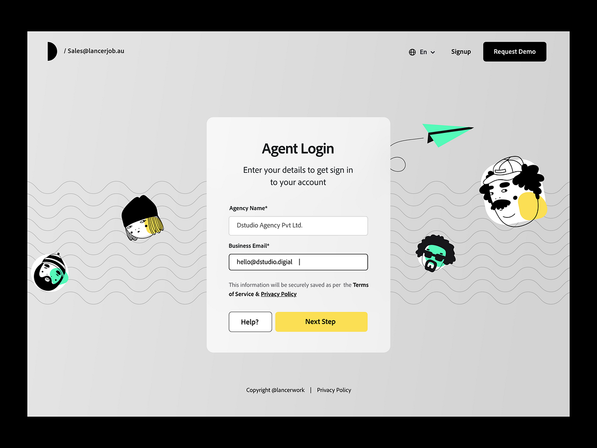 Login UI by DStudio® on Dribbble