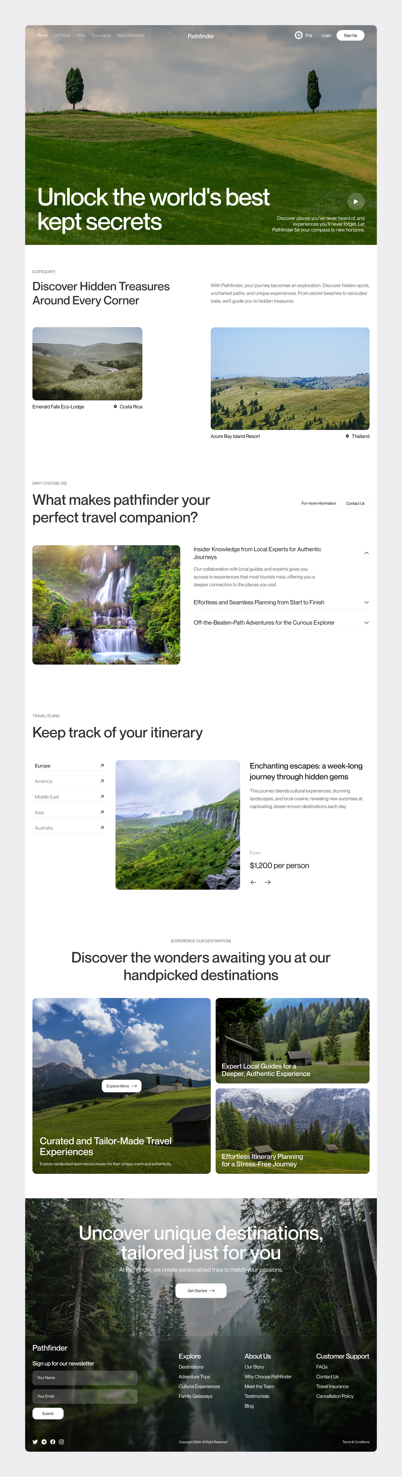 Pathfinder - Travel Website by Fardika for Korsa on Dribbble