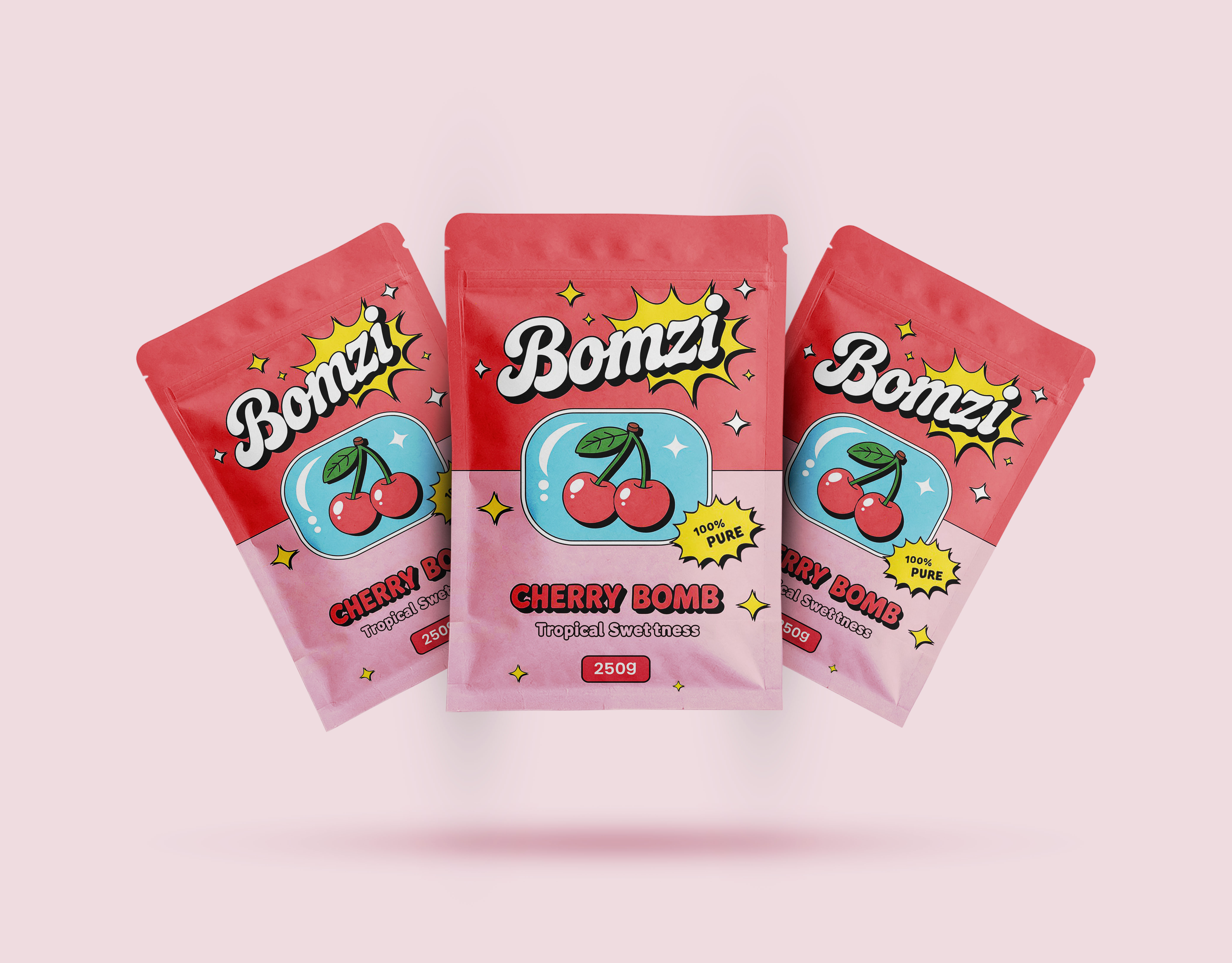 Attractive Cherry Fruit Snack Label Packaging & Branding Design by ...