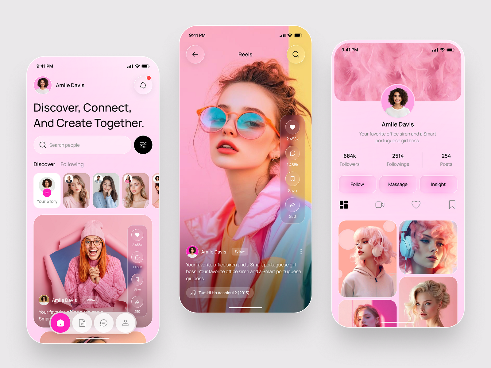 Social Media App Mobile App Design by liton hossan on Dribbble