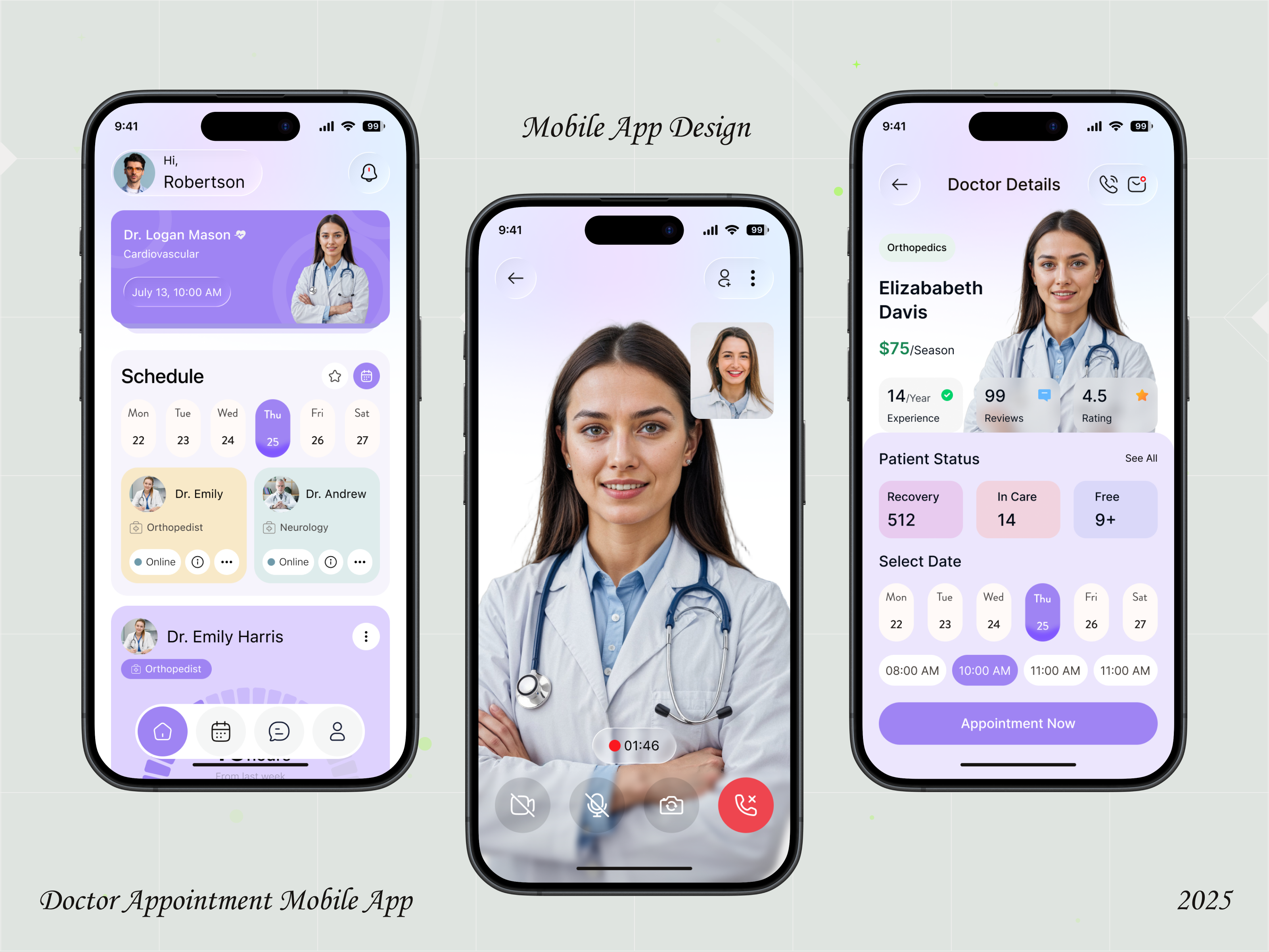 Doctor Appointment Mobile App by Blend wrk UI/UX for Blend wrk on Dribbble