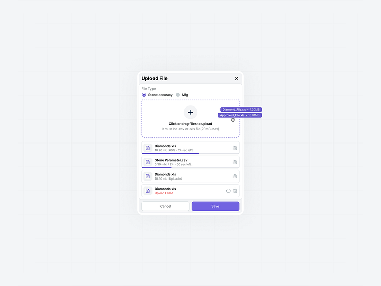 File Upload Modal UI Design | Drag & Drop Upload Experience by Glowify ...
