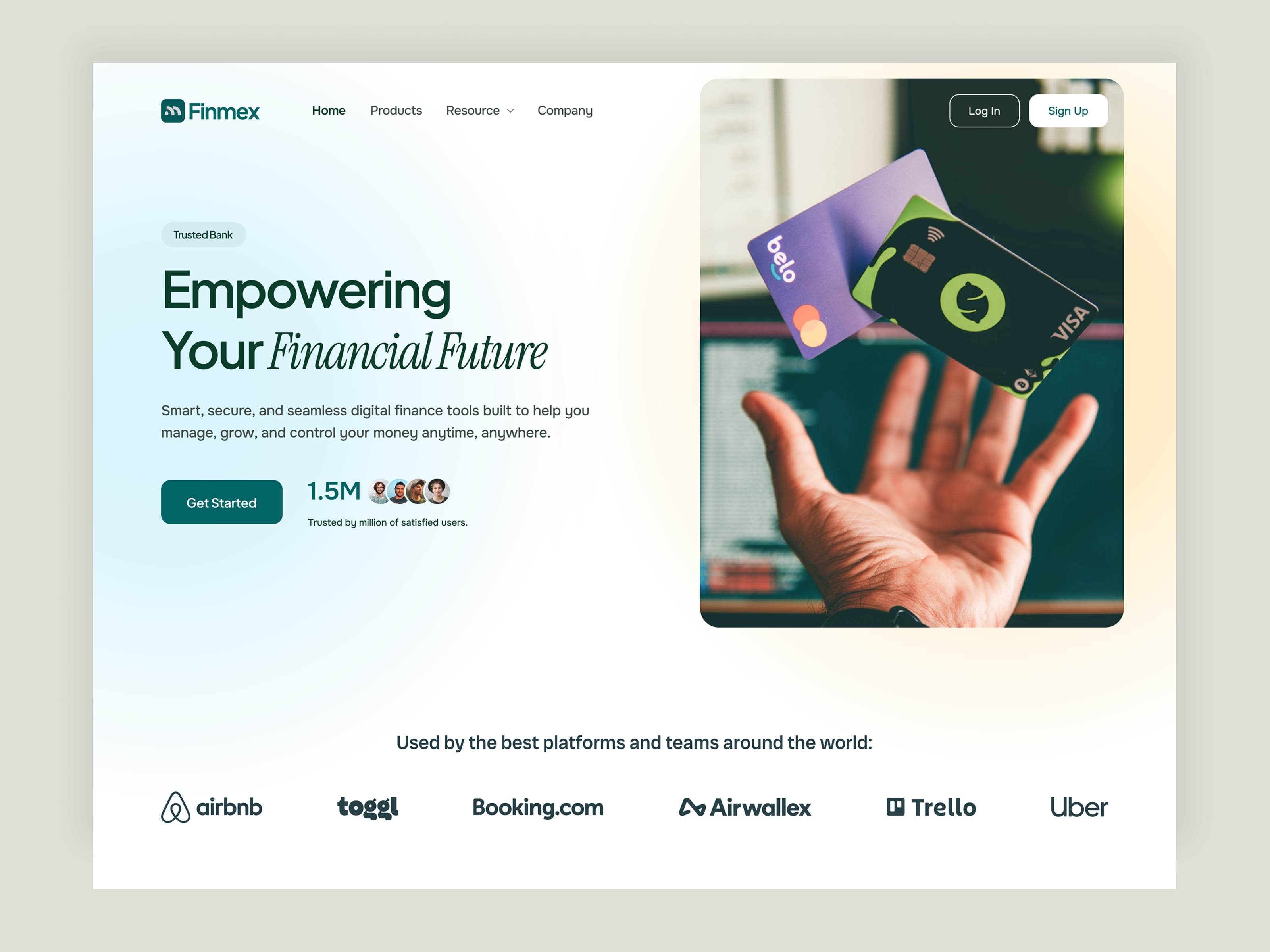 Finance Landing Page Hero Section by Tanbir Ahmed for Fixoria Studio on ...