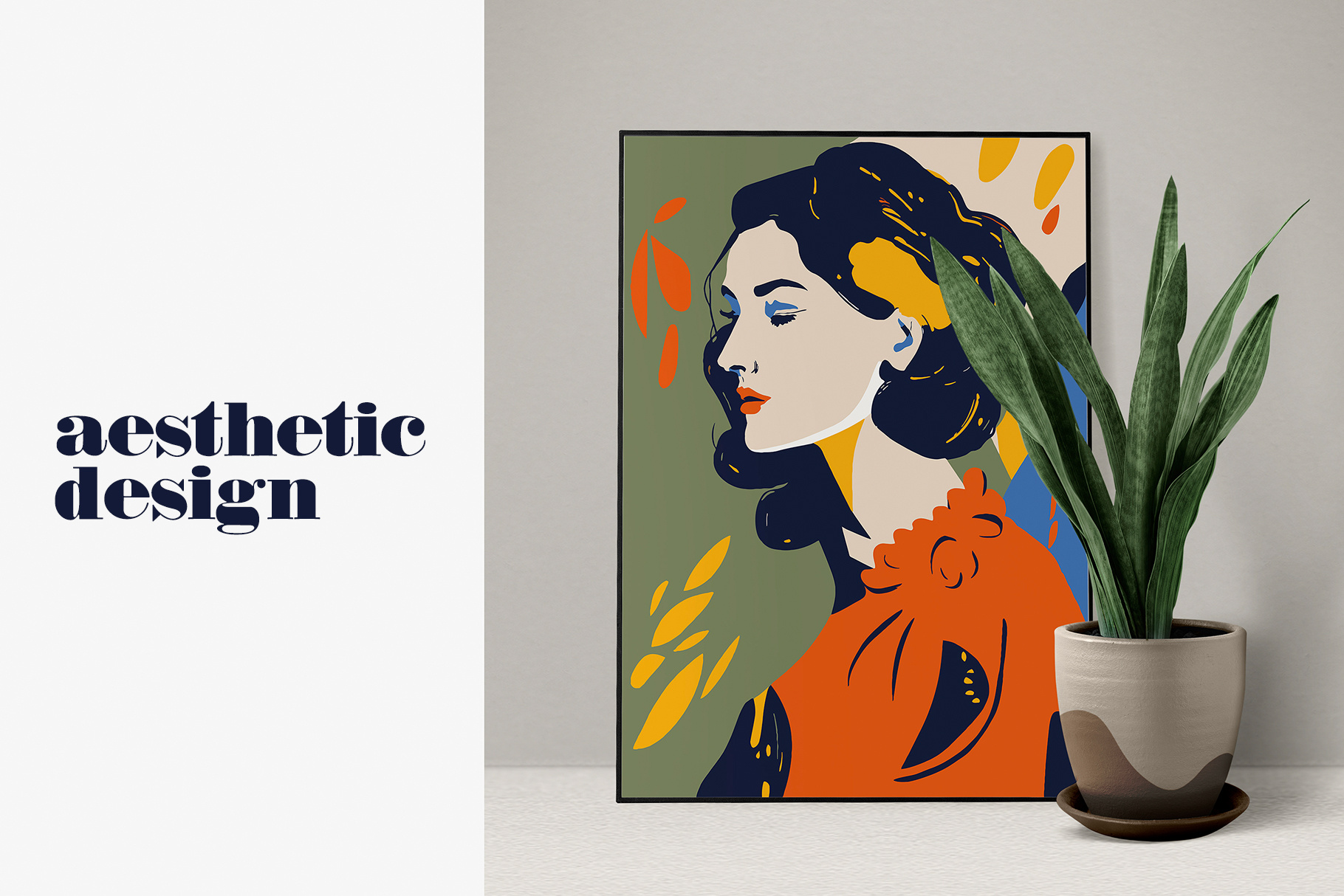 Modern Woman Art Print Matisee Style by Vibrand Studio on Dribbble