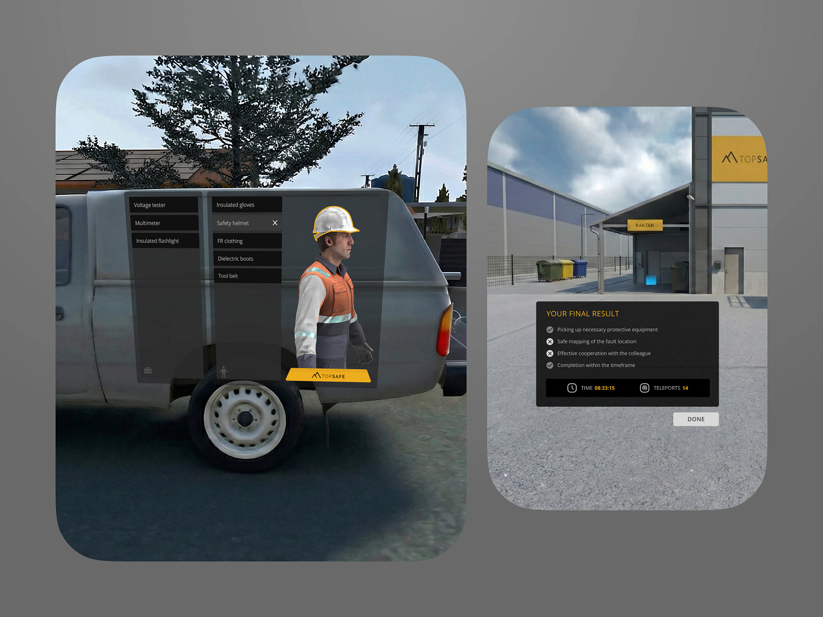 Safety training VR by Zsolt Karóczkai on Dribbble