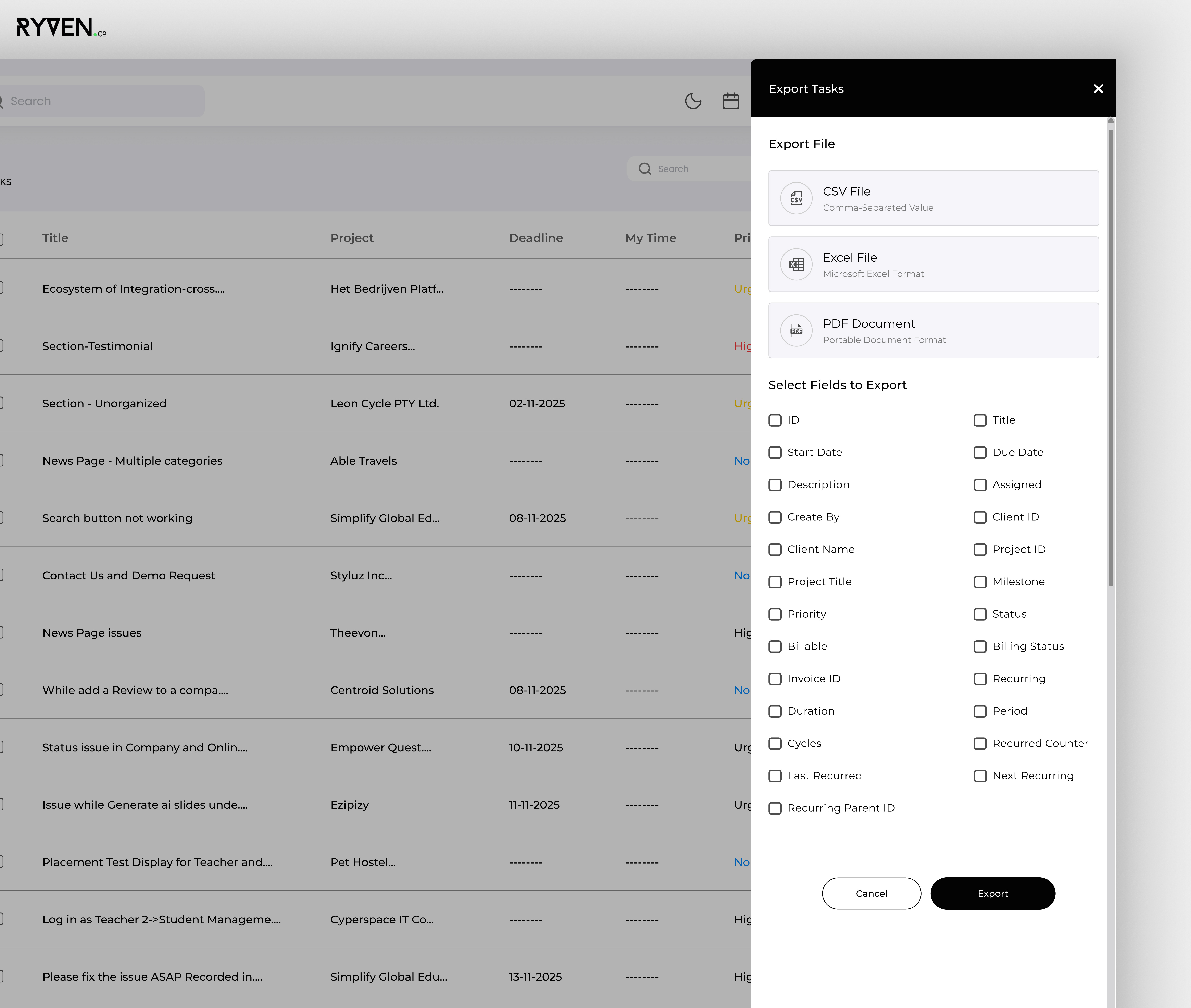 Ryven CRM — Client Management Dashboard UI by Ryven Global LLC on Dribbble