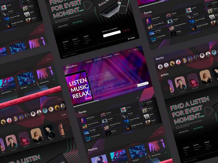 Music Streaming Platform – UI Design by Amirhossien Taghizadeh on Dribbble