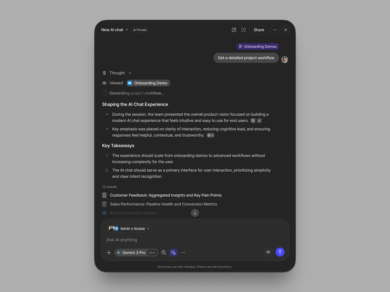 AI Chat UI in Dark Theme by Golo on Dribbble