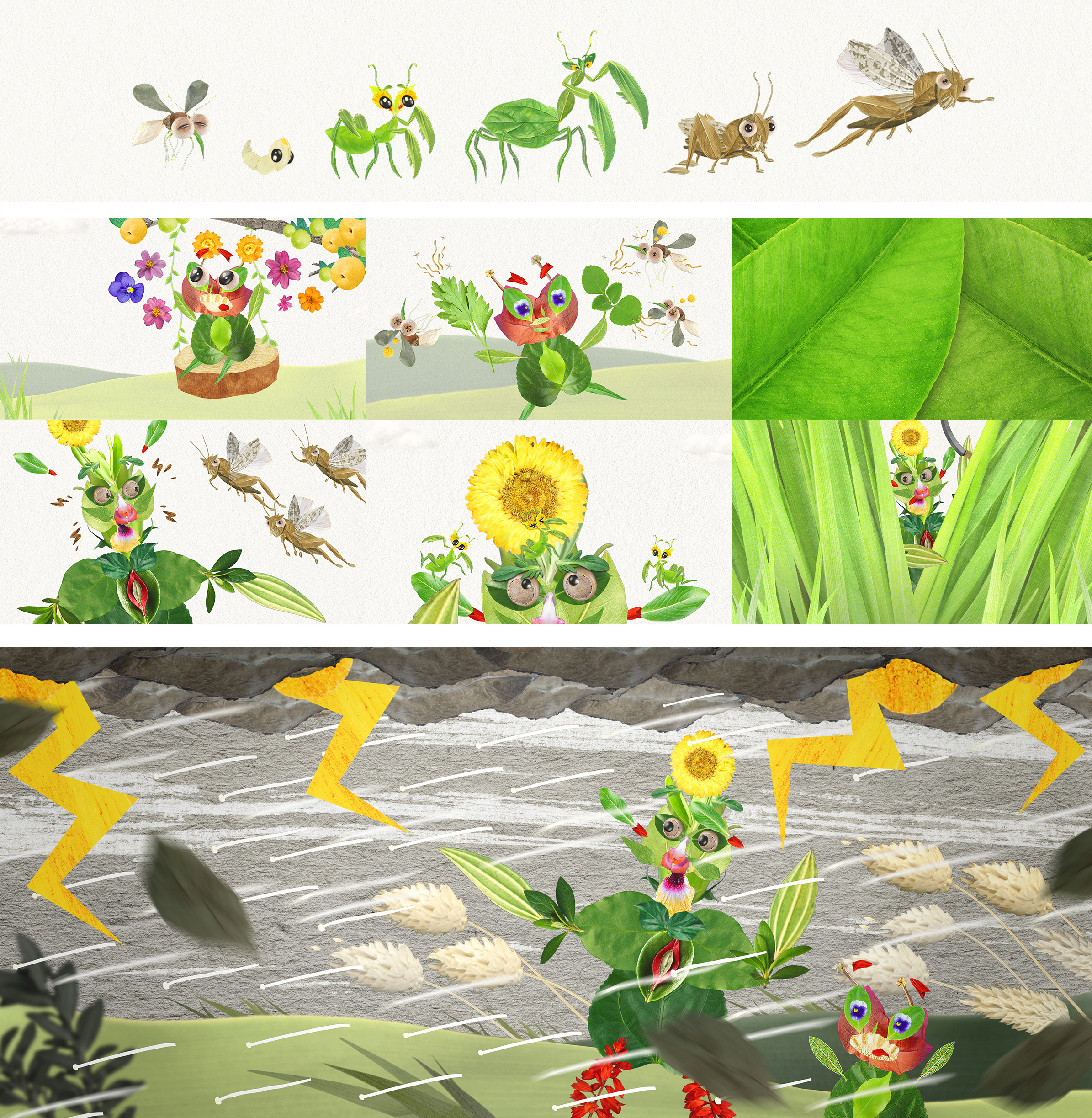 2D Collage Illustration – Six Senses Lab by LIEN-YUN LU on Dribbble