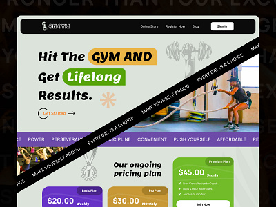 Fitness & Gym website design by Akash.net for Pixency on Dribbble