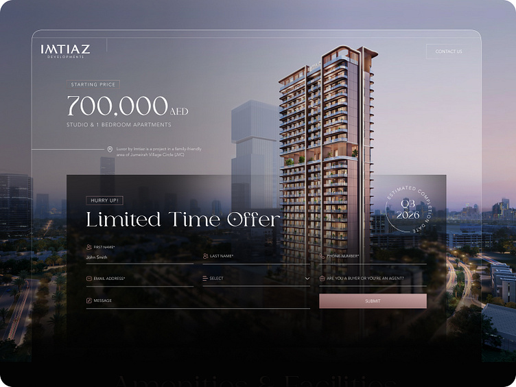 Premium Real Estate Landing Page by Umair Qamar on Dribbble