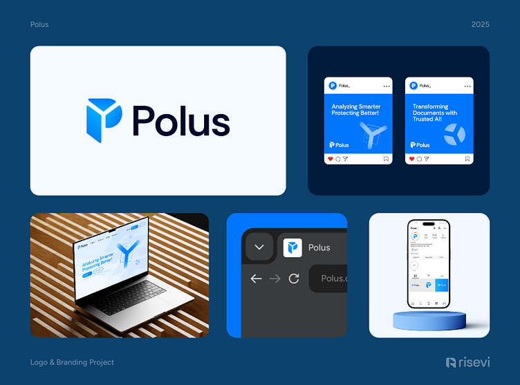 Polus - Logo Design for AI Tool by Hunain for Risevi on Dribbble