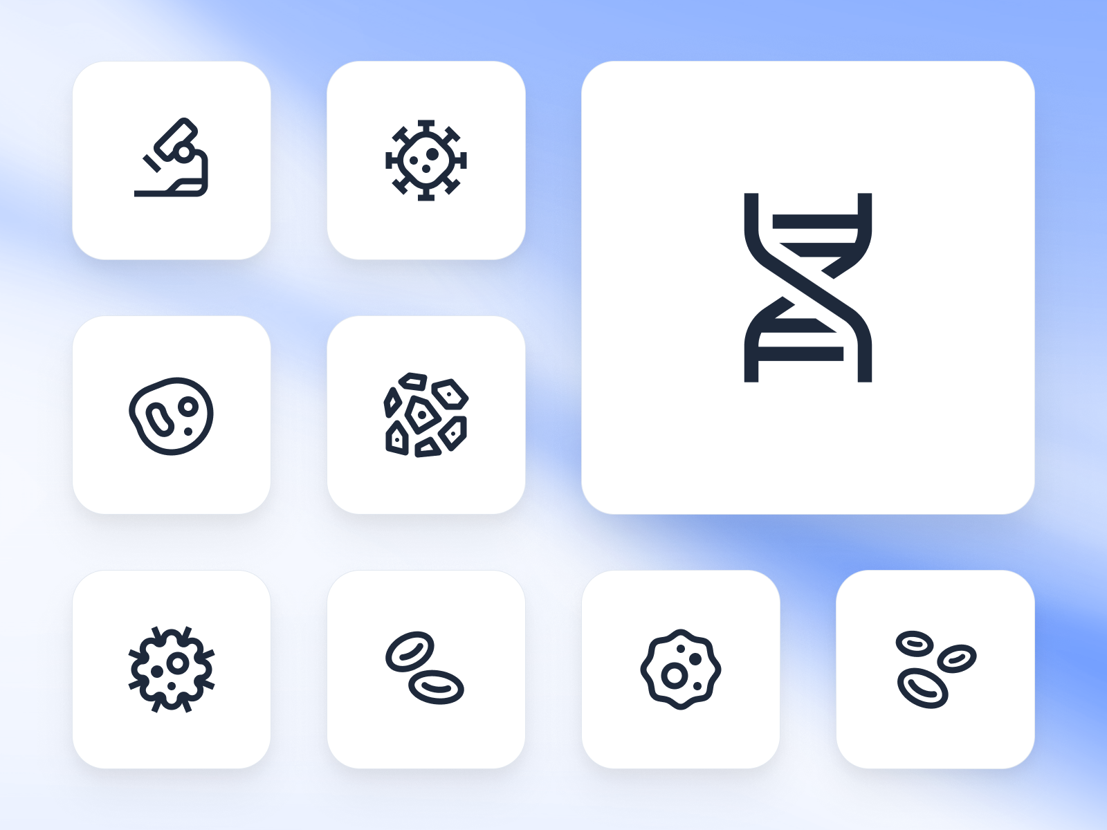 strangeicons: Healthcare & Biotech UI Icon Set - Light Family by Samuel ...