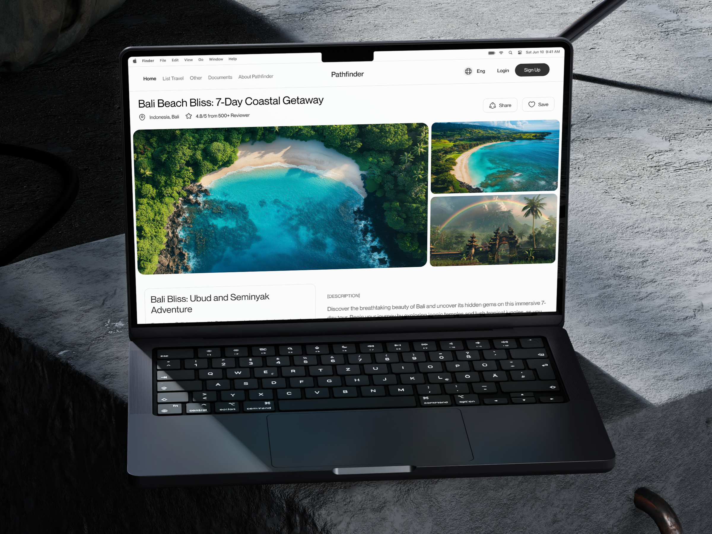 Pathfinder - Travel Destination Details Page by Fardika for Korsa on ...