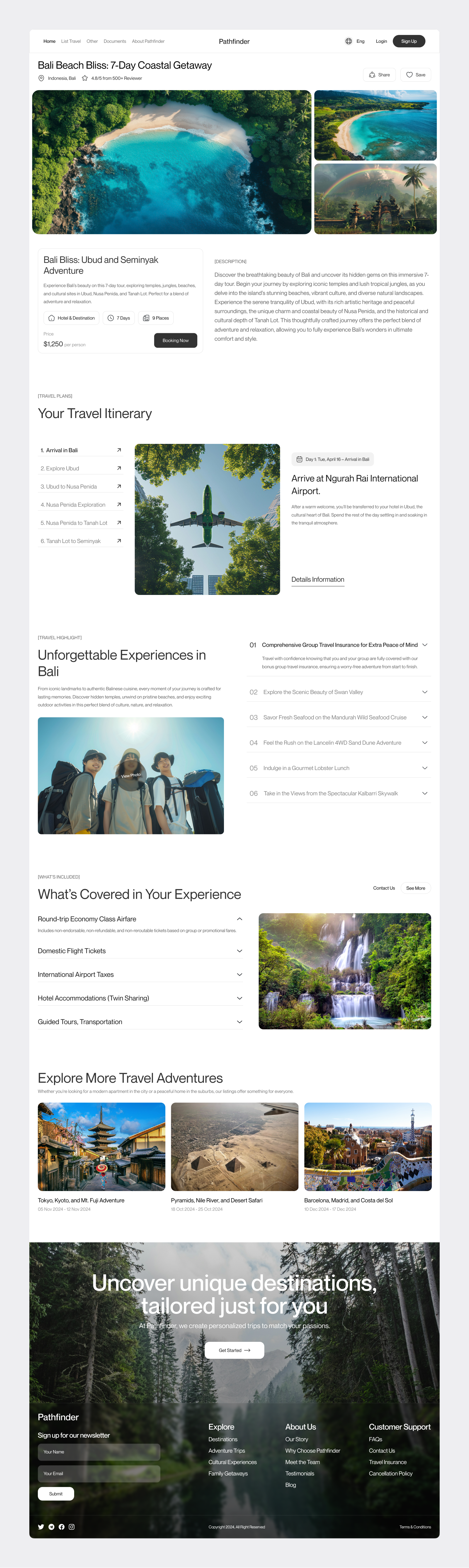 Pathfinder - Travel Destination Details Page by Fardika for Korsa on ...