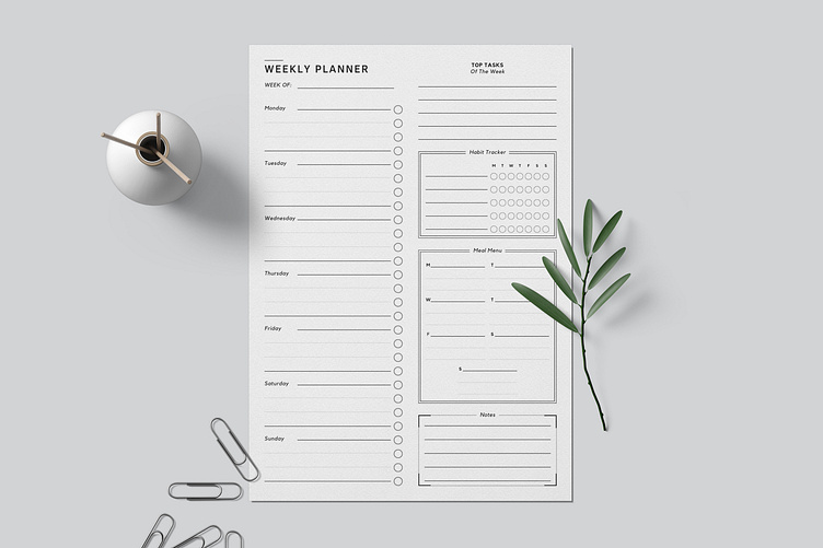 Elegant Weekly Planner by Nayan Debnath on Dribbble