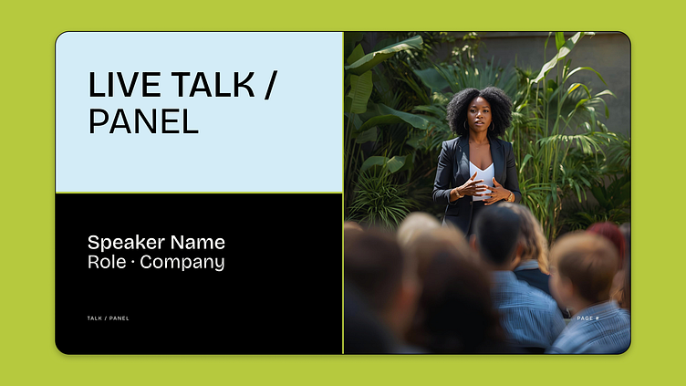 Live Talk / Panel Presentation System by Yasmine Eady on Dribbble