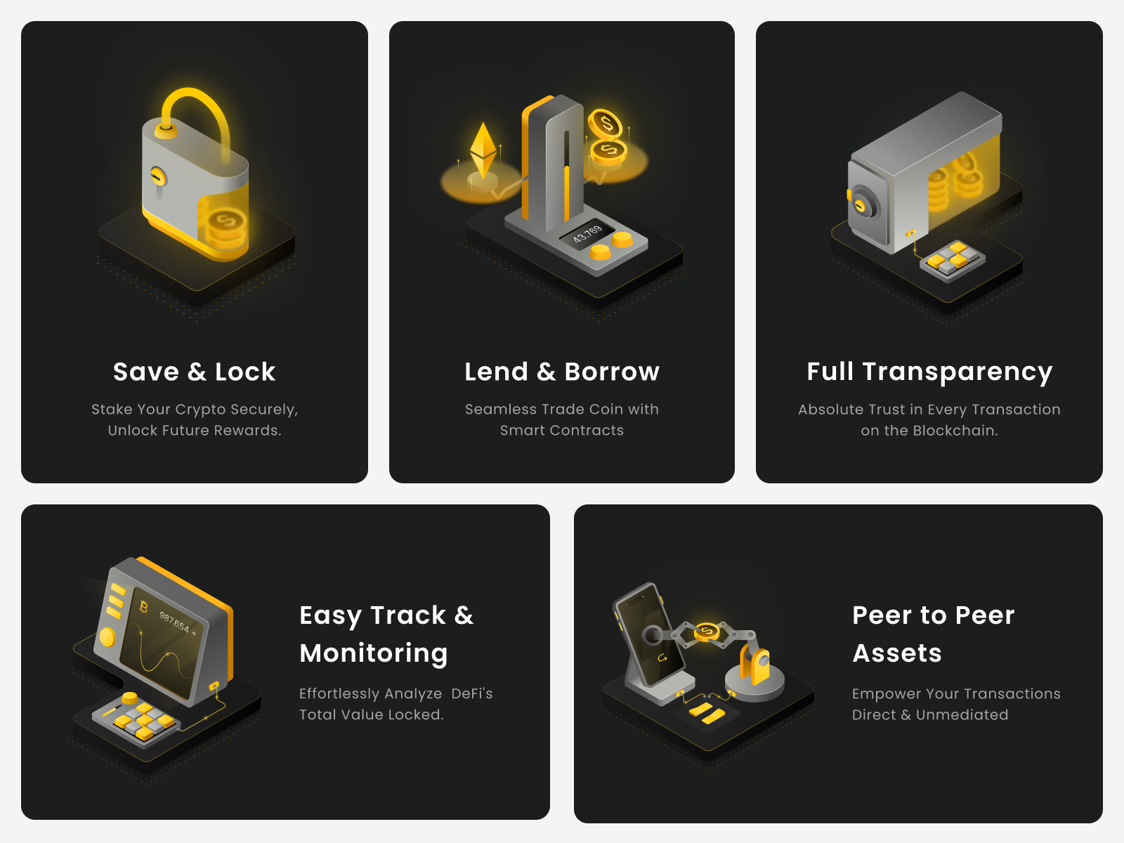 Block Mesh — Decentralized Finance 2D Illustration by Dipa Illustration ...